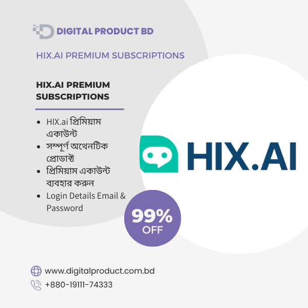HIX.AI Pro | ডিজিটাল প্রডাক্ট বিডি | Digital Product BD
